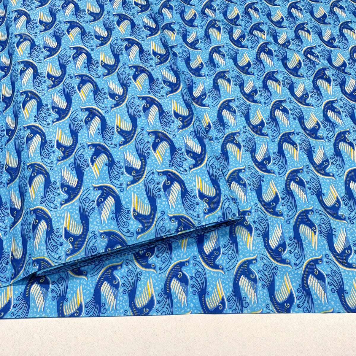 London Calling Birds SRKN-21243-216 Cloud Cotton Lawn Fabric Robert Ka ...