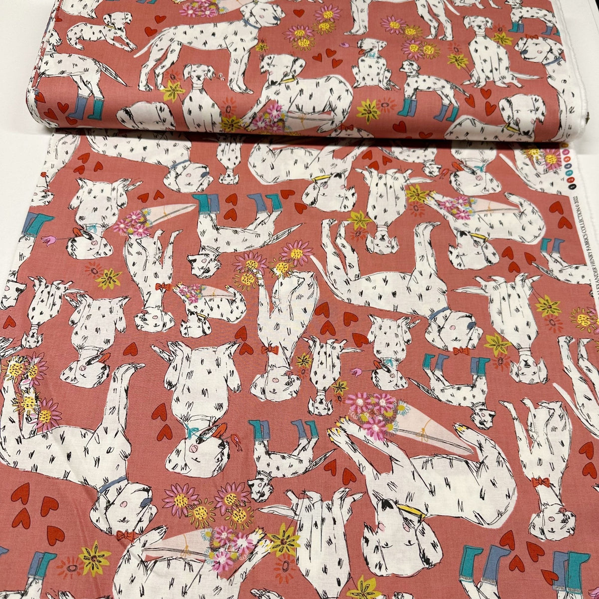 Alexander Henry Spot-On Love Smoothie Cotton Fabric Dalmation Print ...